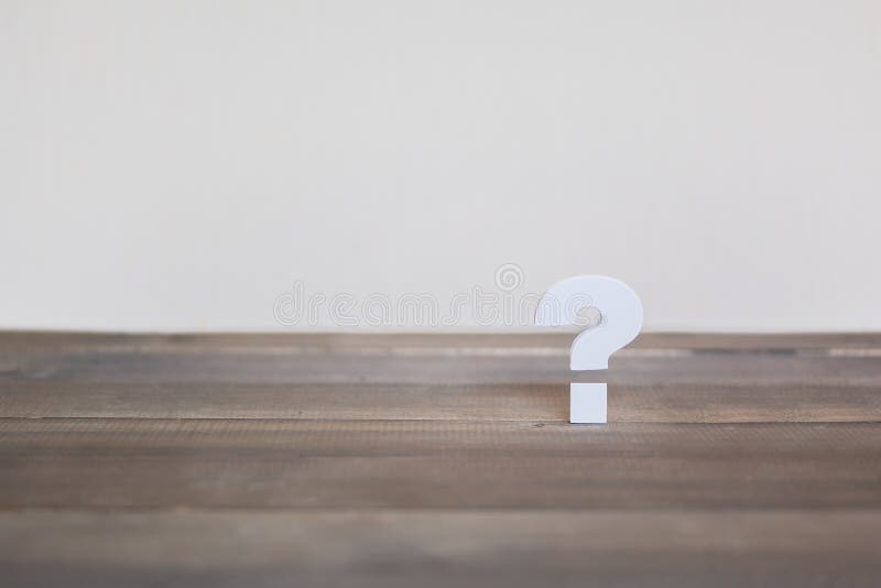 Question Mark on Wood Table , Problem Concept Stock Photo - Image of ...