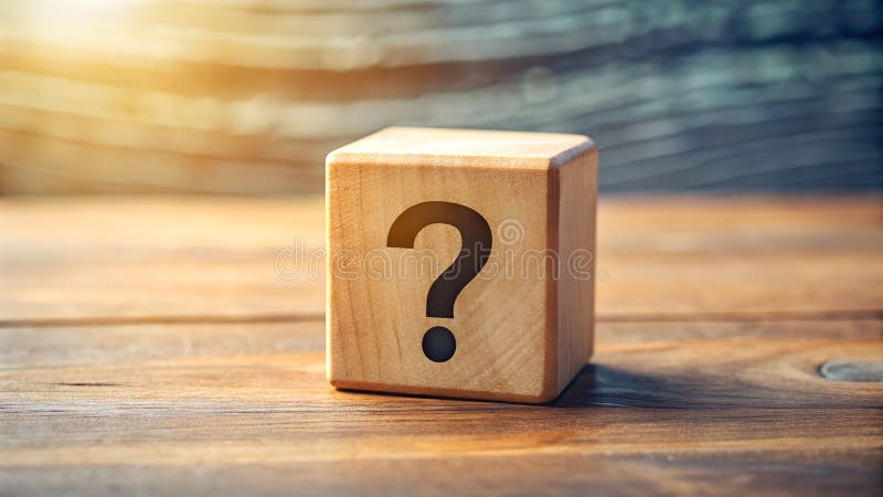 Question Mark on a Wooden Cube Stock Photo - Image of visual, cube ...