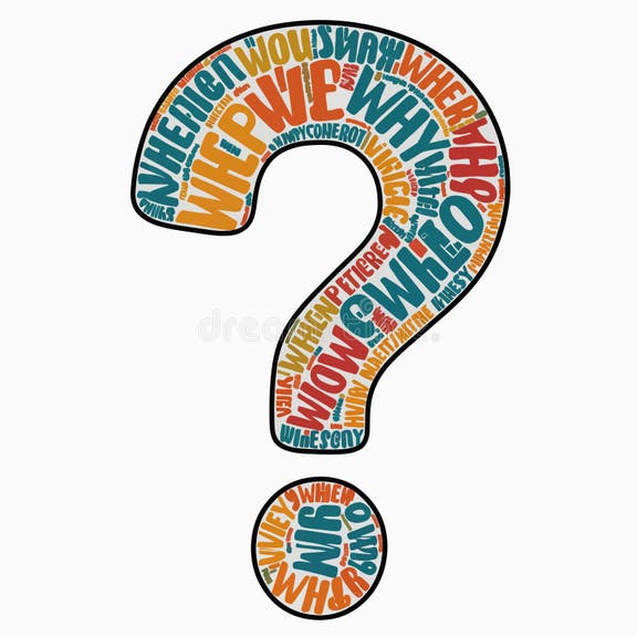 Question mark word art stock illustration. Illustration of solution ...