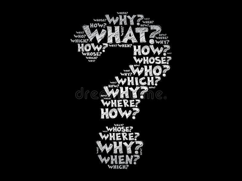 Question Mark, Word Cloud Background Stock Illustration - Illustration ...
