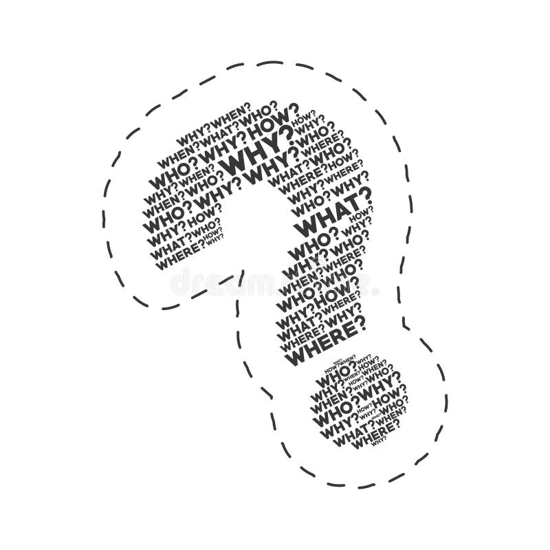 Black Question Mark Question Words Stock Illustrations – 188 Black ...