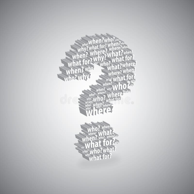 Question Words Drawing As Question Mark Stock Illustration ...