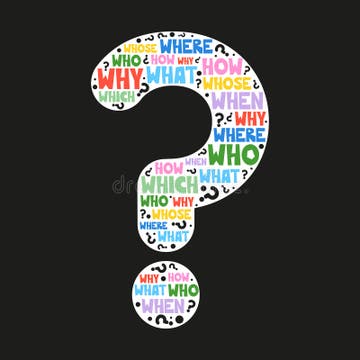 Question Mark with Question Words Vector Illustration, Asking Questions ...