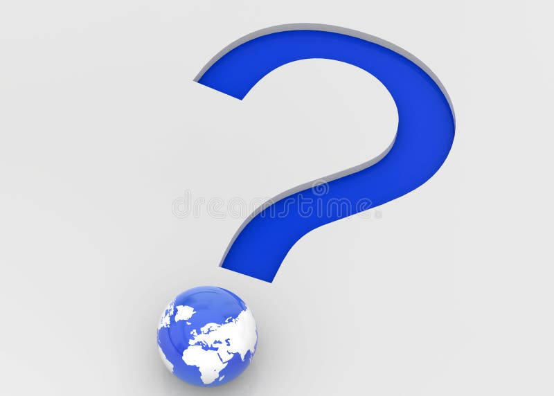 Question Mark and World stock illustration. Illustration of ...