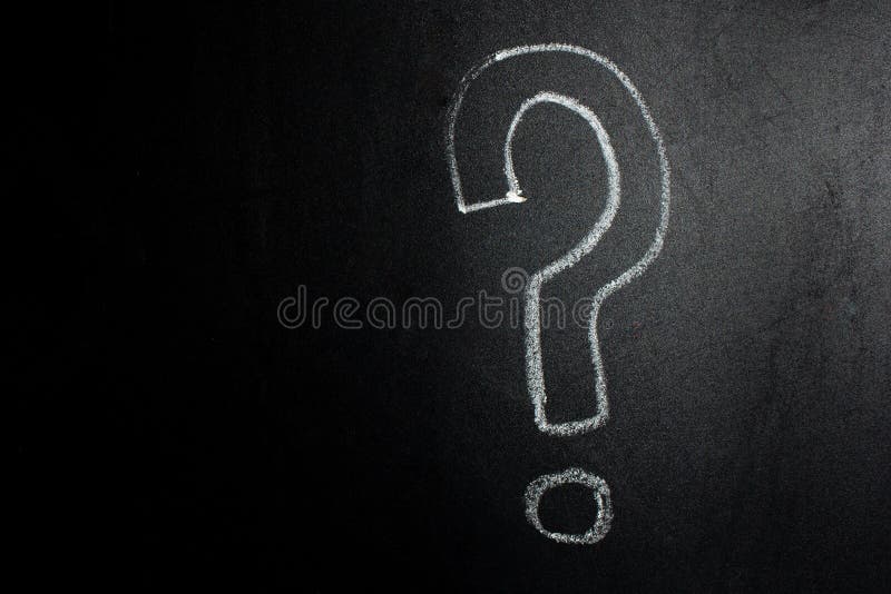 Question Mark Written by Hand on a Blackboard Stock Photo - Image of ...