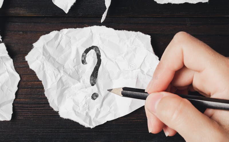 Question Mark Written on a Piece of Paper. Search for an Answer. Ask a ...