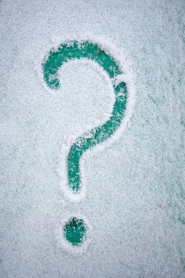 Question Mark Written in the Snow. Snow Question Marks Stock Photo ...