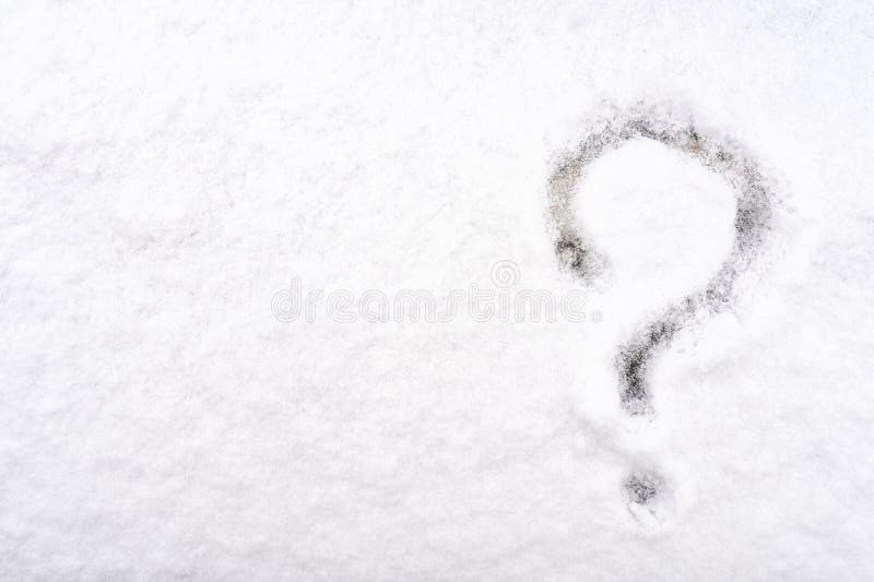 Question Mark Written on White Snow in Winter Time Stock Photo - Image ...