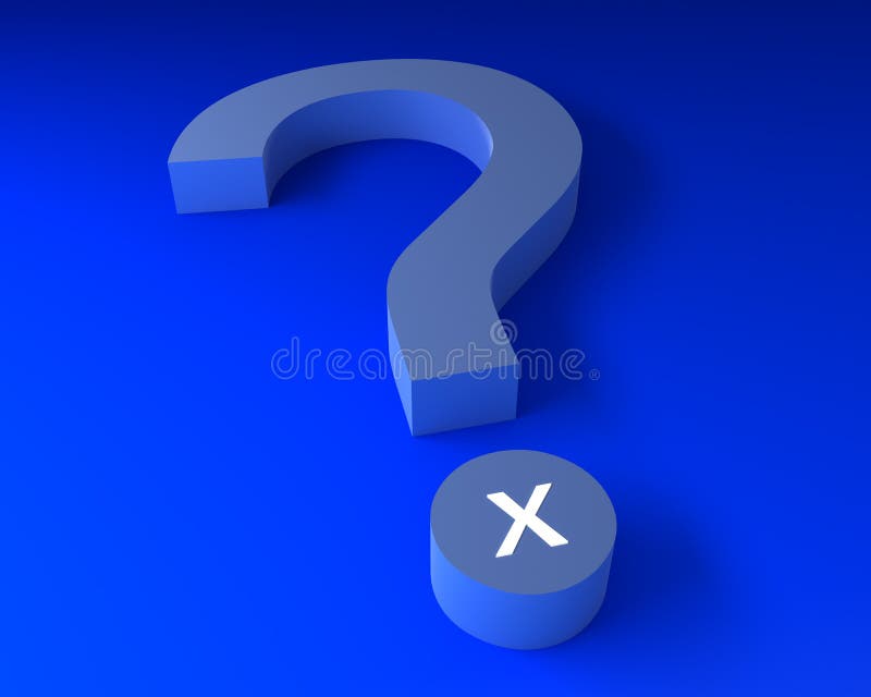 Question mark with x stock illustration. Illustration of letter - 4066799