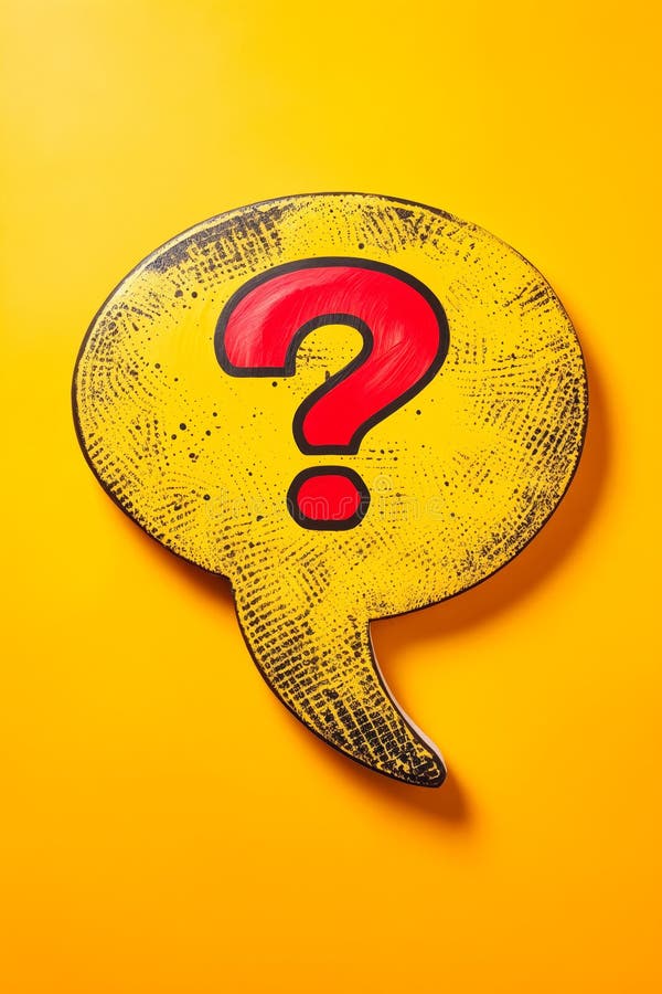 Question Mark on Yellow Background. Generative AI Stock Image - Image ...