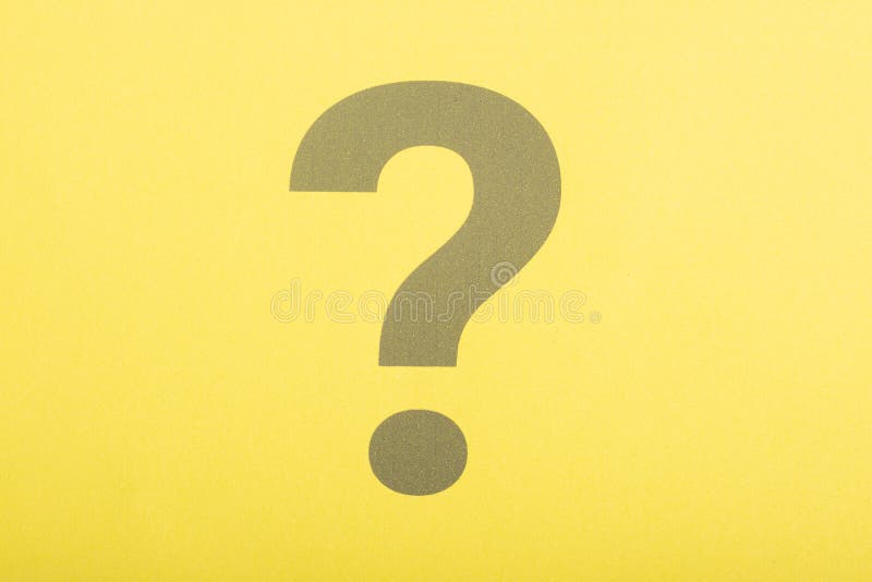 Question Mark on Yellow Background.Thinking, Solution, Business, Idea ...
