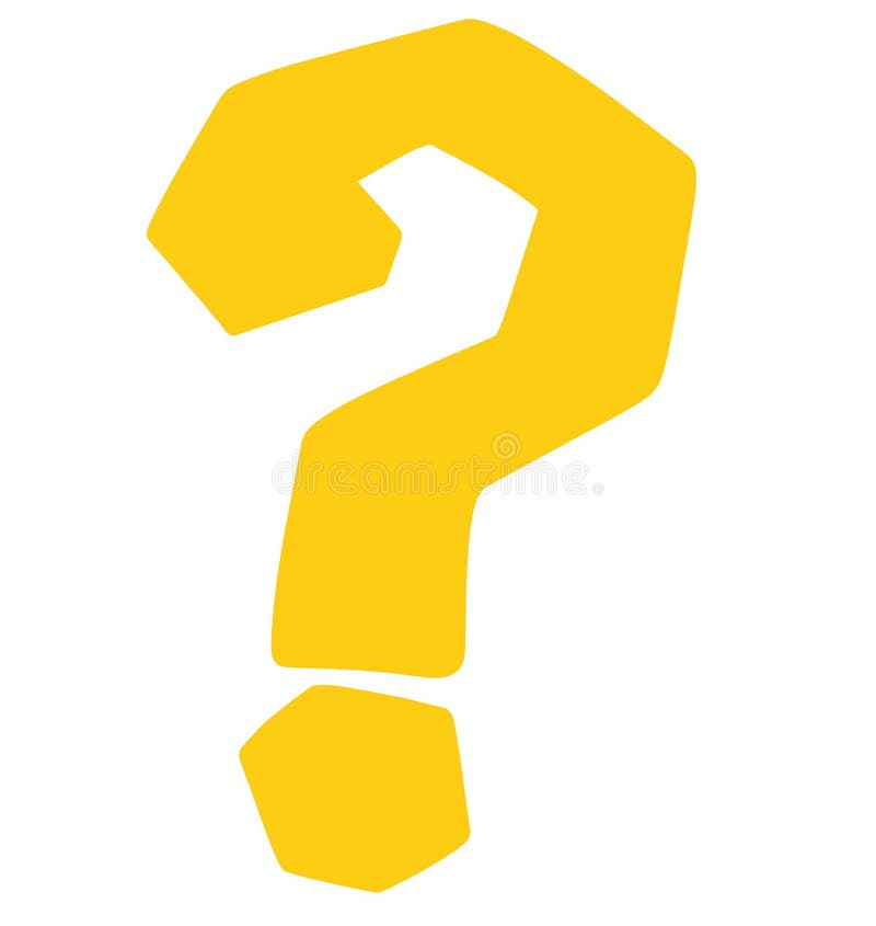 Question Mark Yellow Doodle Symbol Icon Hand Drawn Illustration Stock ...