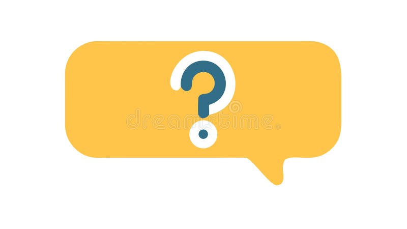 Question Mark in Yellow Speech Bubble Icon, Vector Design Generative AI ...