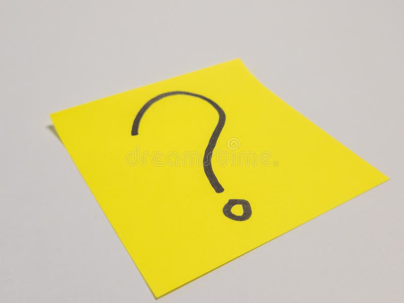 Question Mark Yellow Sticky Note Asking Answers Concept Stock Photos ...