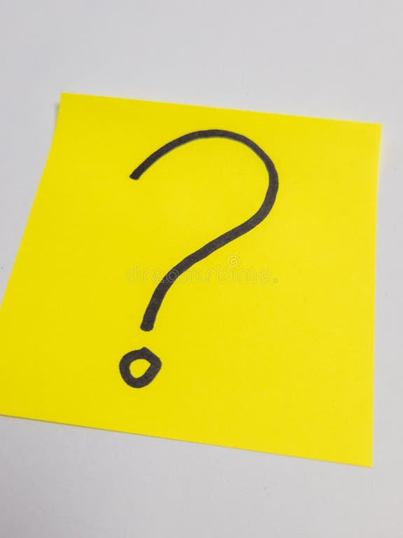 Question Mark on Yellow Sticky Note Asks for Answers To Solve Problems ...