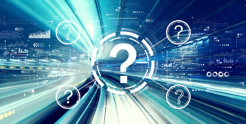 Question Marks with High Speed Motion Blur Stock Image - Image of ...