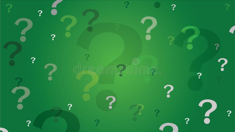 Question Marks Background - Green Stock Illustration - Illustration of ...