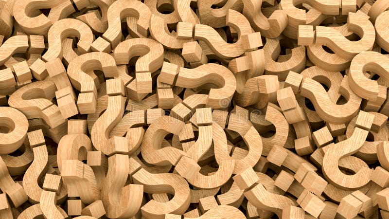 Wood question marks stock illustration. Illustration of exchange ...