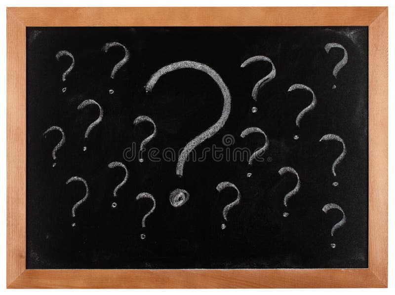 Question Marks on Blackboard Stock Photo - Image of chalkboard, mark ...
