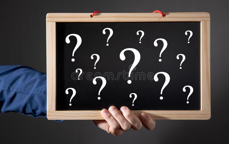 Question Marks on Blackboard. Business Concept Stock Image - Image of ...