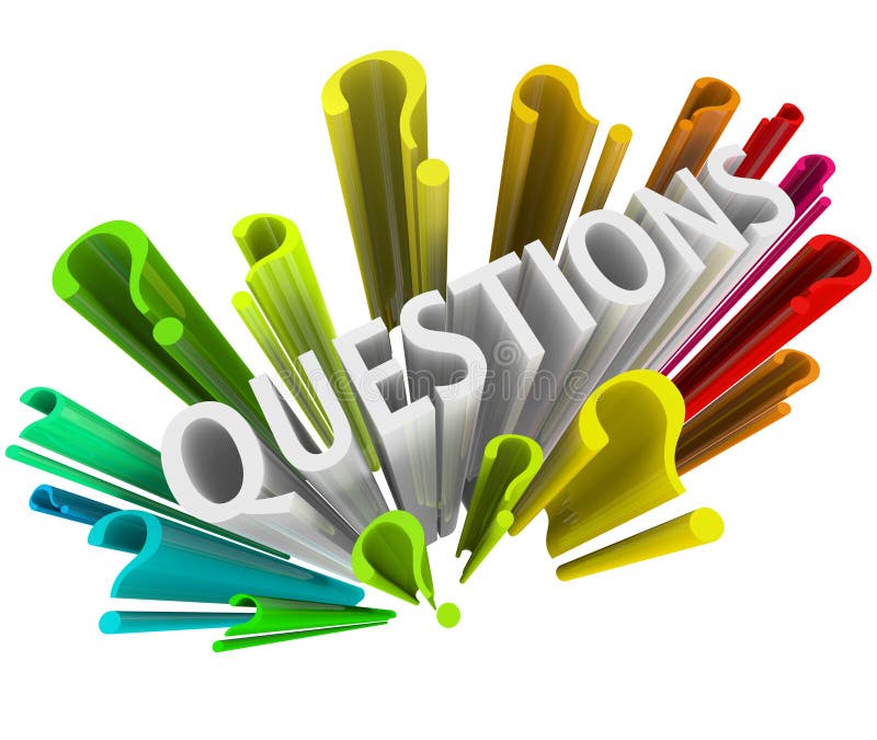 Question Marks - Colorful 3D Symbols Stock Illustration - Illustration ...