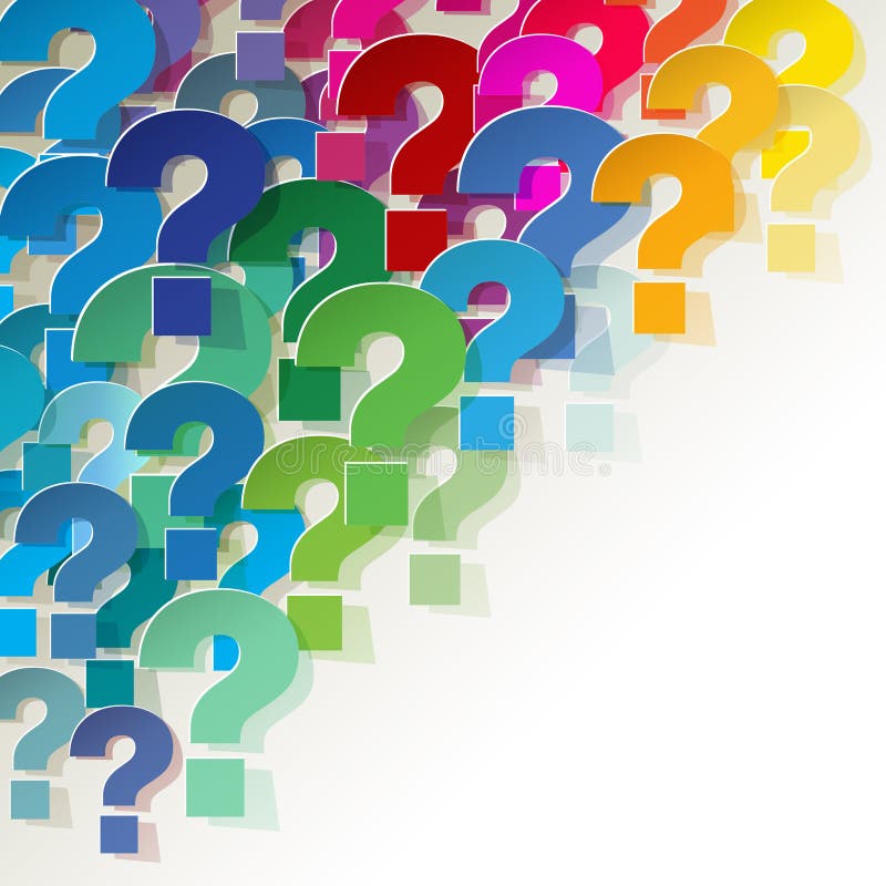 Question Marks Colorful in the Corner on a White Background Stock ... Question Marks Colorful in the Corner on a White Background Stock ...