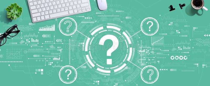 Question Marks with a Computer Keyboard Stock Photo - Image of ...