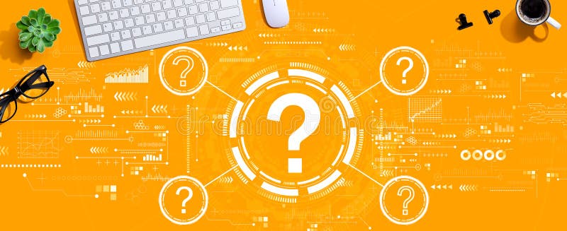 Question Marks with a Computer Keyboard Stock Image - Image of computer ...