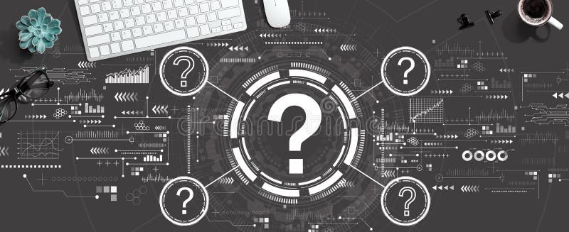 Question Marks with a Computer Keyboard Stock Photo - Image of asking ...