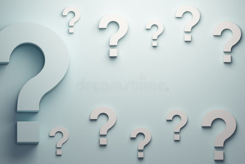 Question Marks Banner Background. 3D Render Illustration Stock ...