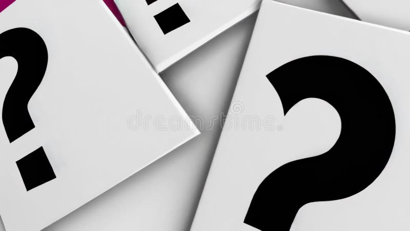Question Marks Covering Multiple White Cards Composite Image Stock ...