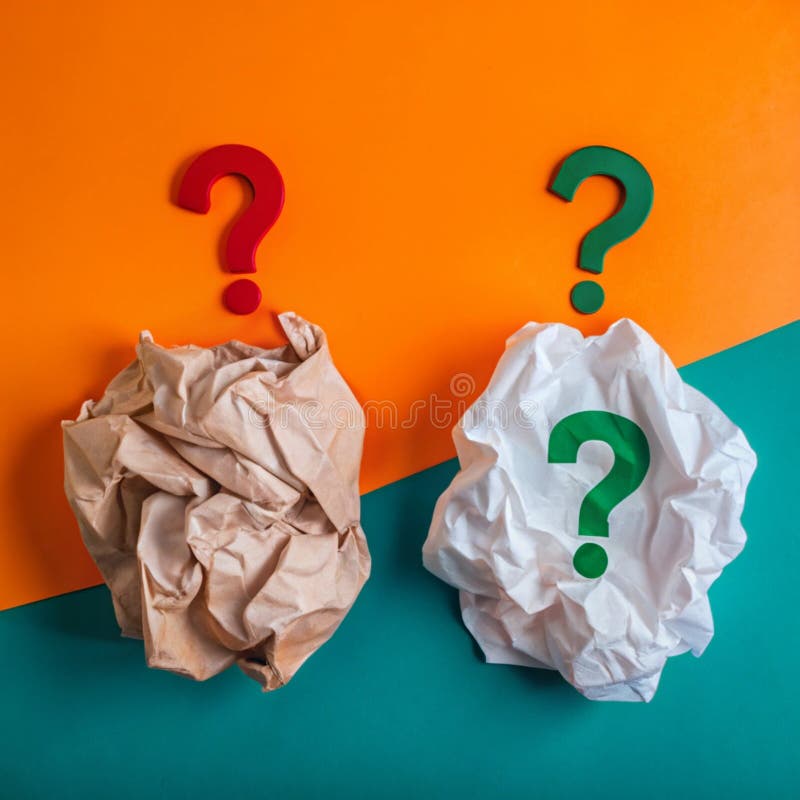 Question Marks Crumpled Paper Generative Ai Stock Illustration ...