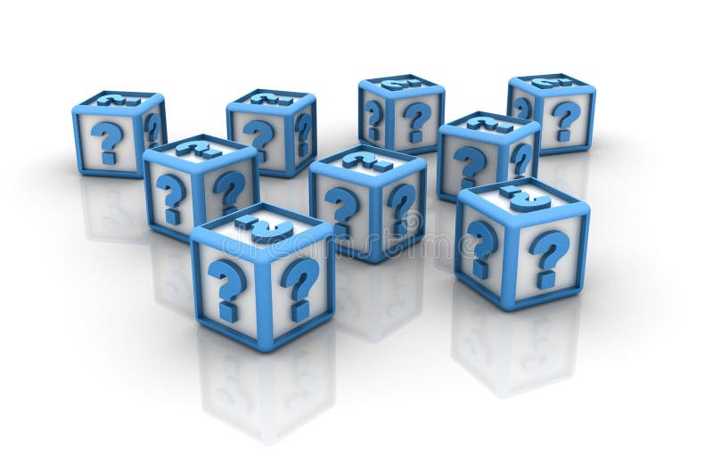 Question Marks Cubes stock illustration. Illustration of element - 27053292