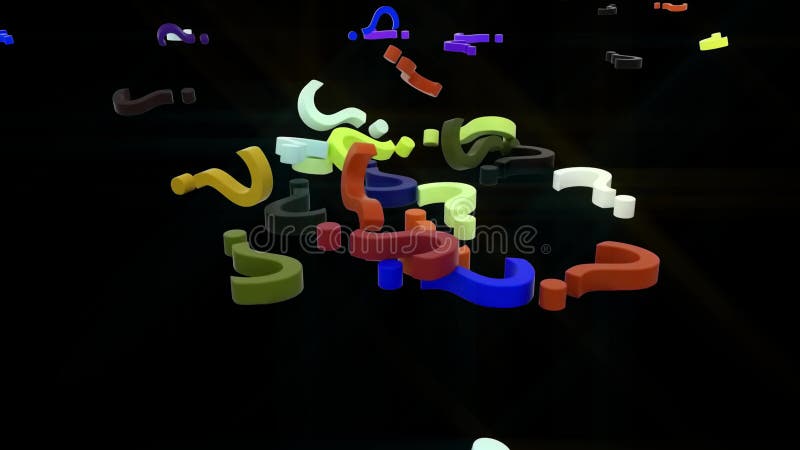 Question Marks 3D Rendering 4K Stock Footage - Video of puzzle, query ...