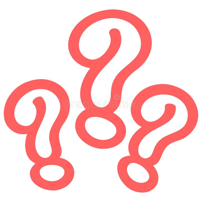 Question Marks Doodle Drawing Line Art Vector Illustration Icon Stock ...