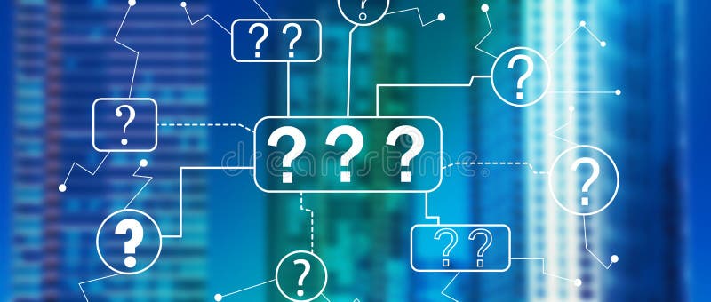 Question Marks with Downtown San Francisco Skyline Stock Image - Image ...