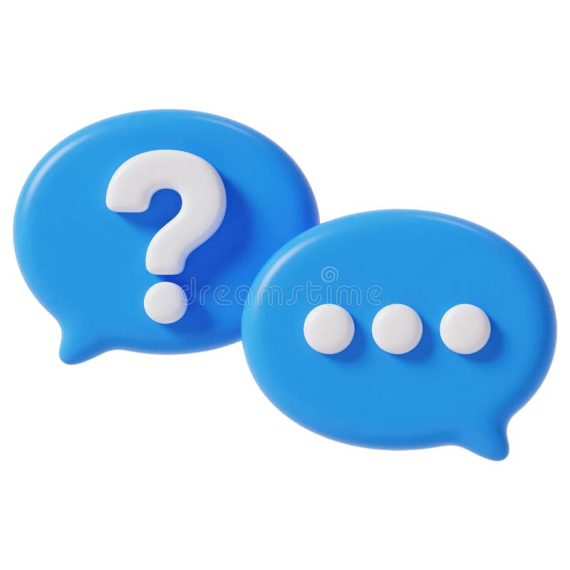 Question Marks and Ellipsis in Chat Bubbles Stock Illustration ...
