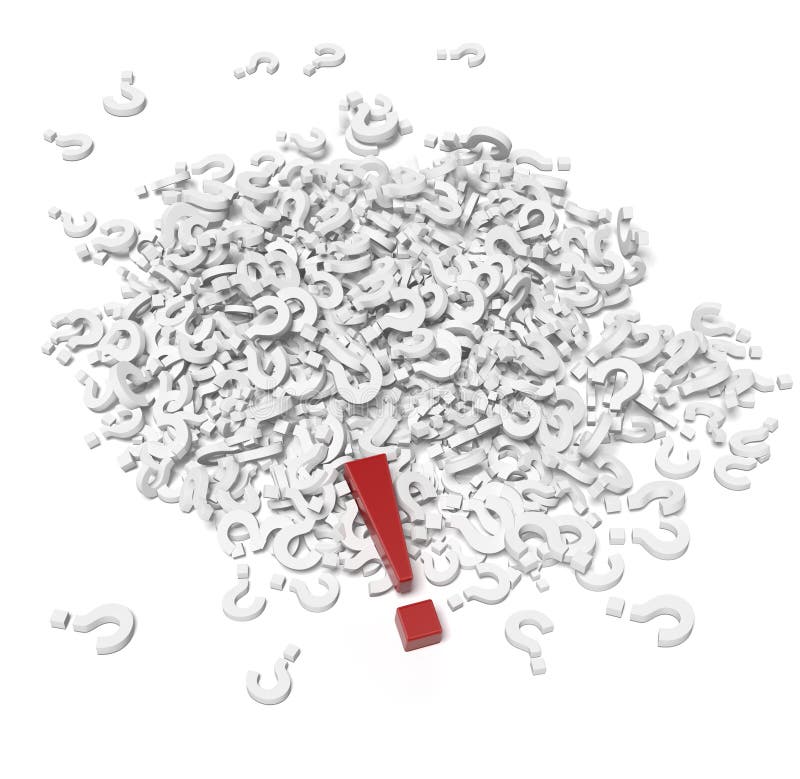 Question Marks and Exclamation Mark Stock Illustration - Illustration ...
