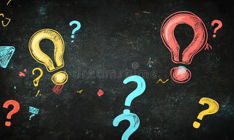 Question Marks and Exclamation Points on a Dark Background Stock Video ...