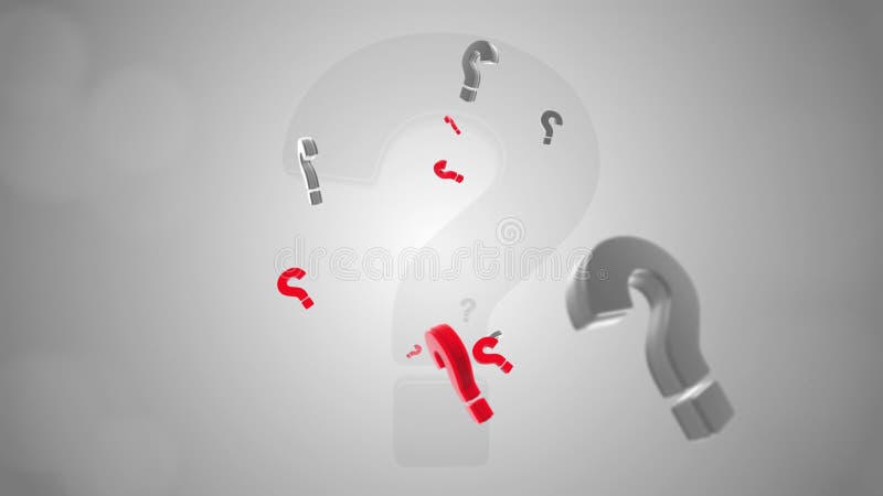 Question Marks Falling Down and Rotation Zoom in the Air Loop ...