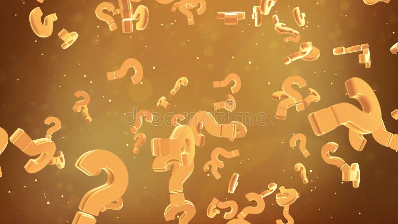 Question Marks Falling Silver and Gold 4K 3D Loop Animation New Motion ...