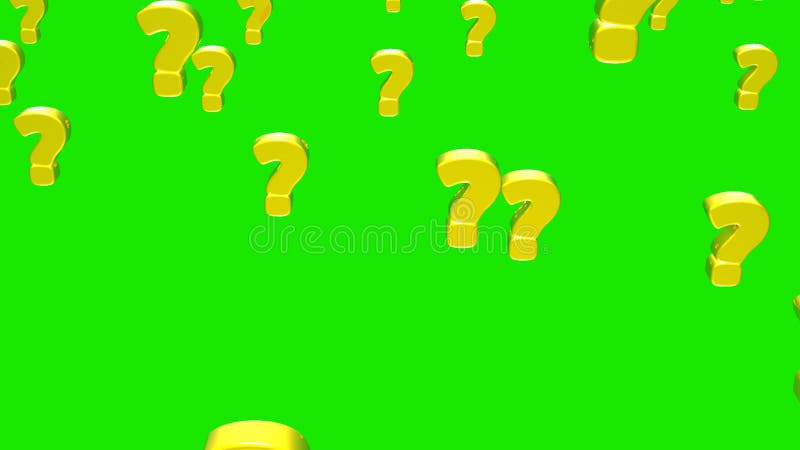 3D Question Mark Animation on Green Background, 4k Stock Video - Video ...