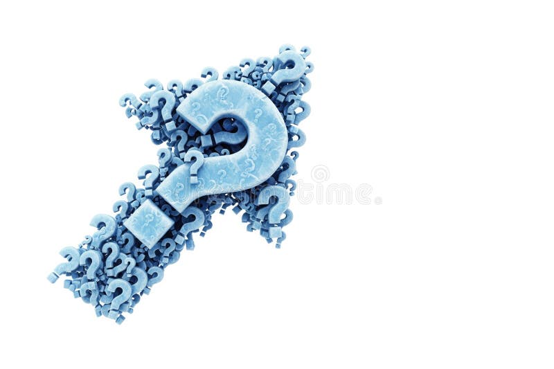 The Question Marks Form an Arrow Pointing Upwards. Space for Text ...