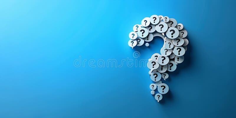 Question Marks Forming a Large Question Mark Stock Illustration ...