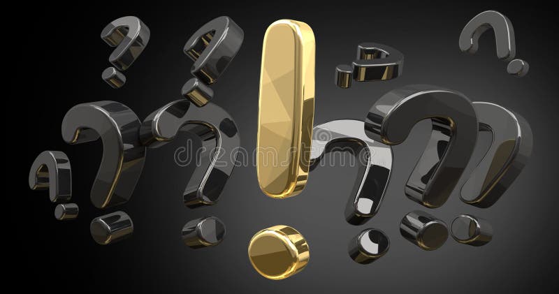 3d Question Mark Exclamation Marks Stock Illustrations – 296 3d ...