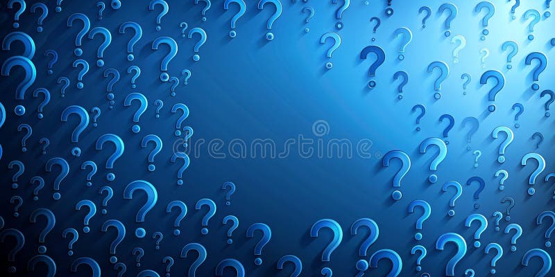 Question Marks on Gradient Blue Background Generative AI Stock ...