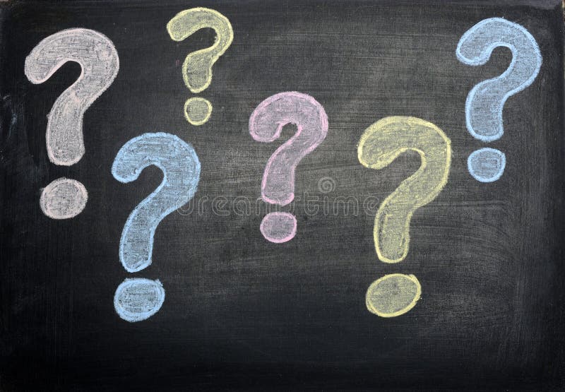 Question Marks Handwriting stock photo. Image of chalk - 35181840