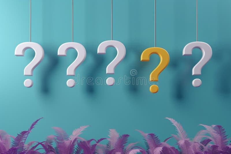 Question Marks Hanging on Gradient Background Seeking Answers Concept ...