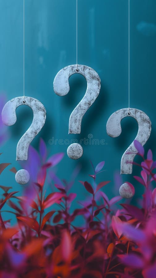 Question Marks Hanging on Gradient Background Seeking Answers Concept ...