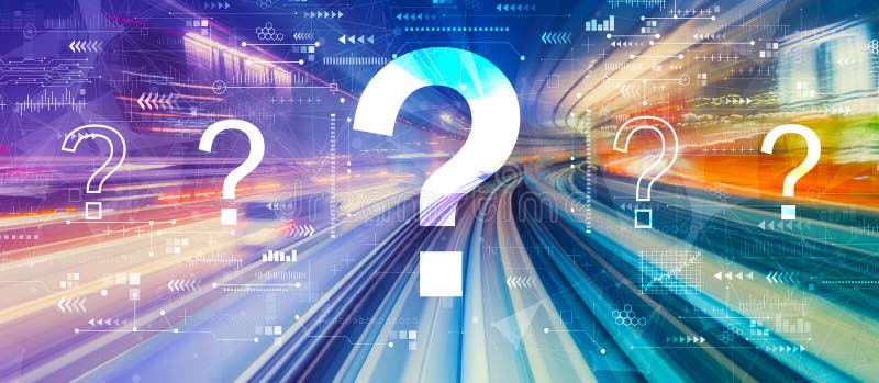Question Marks with High Speed Motion Blur Stock Photo - Image of ...